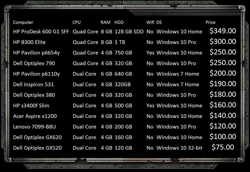 End Of The Year Desktop Prices! - Providence Computers